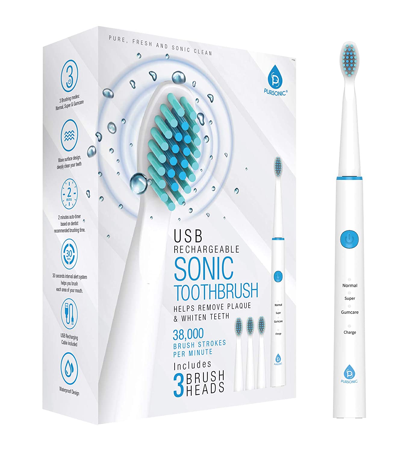 USB Rechargeable Sonic Toothbrush – Stage TEN